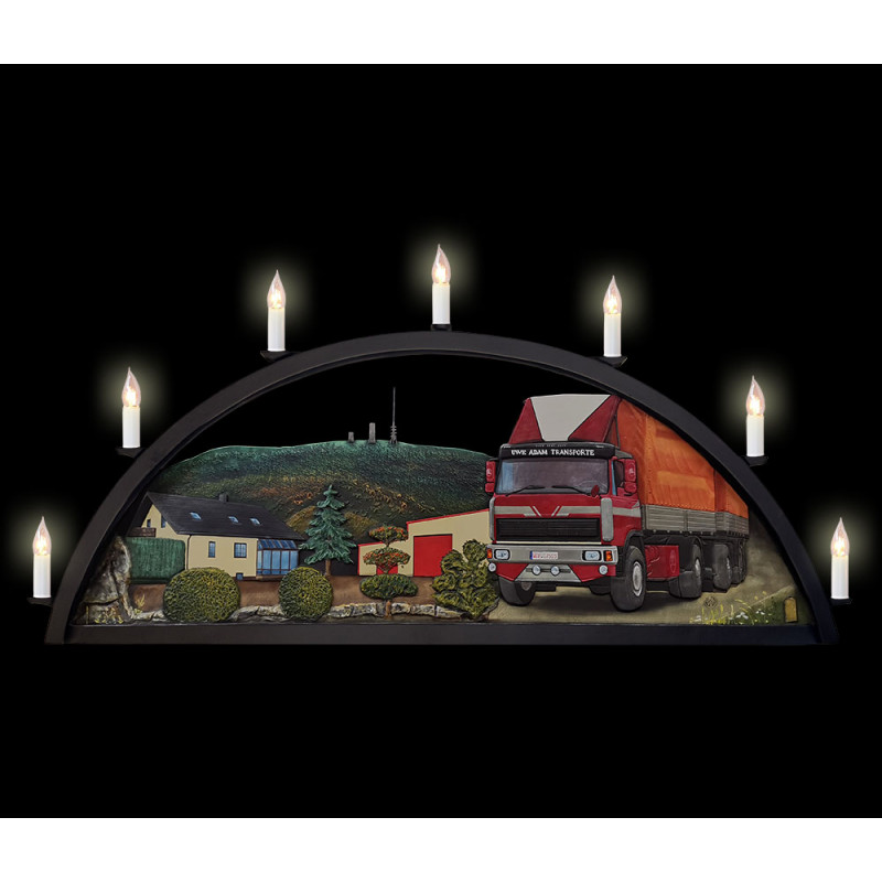 Lichterbogen für das Fuhrunternehmen Uwe Adam Transporte | Kunstguss Döhler